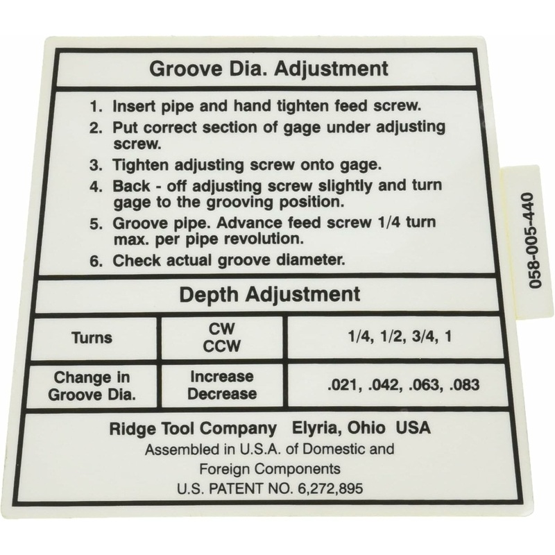 Ridgid 93297 Decal Groove Adjustment - Industrial-Grade Hand Tools ...