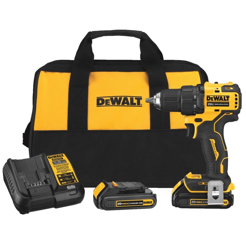 DeWalt Atomic 20 Volt MAX Lithium-Ion 1/2 In. Brushless Cordless Drill ...