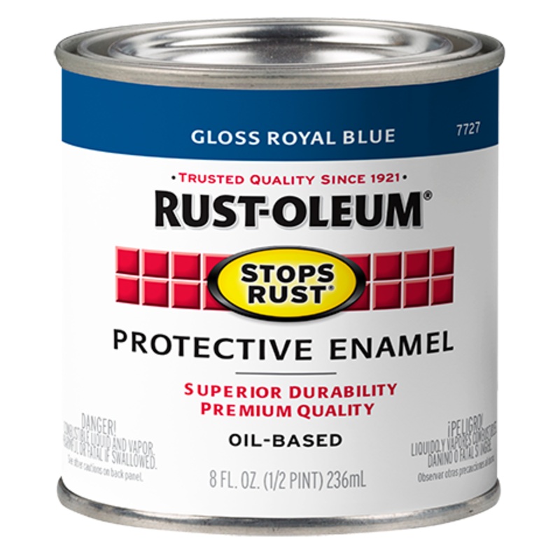 Rust-Oleum Protective Enamel Brush-On Paint Gloss Royal Blue Quart ...