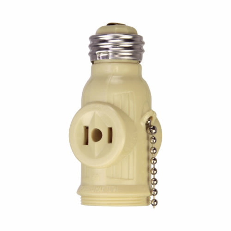 Cooper Wiring Socket Adapter 125V, Ivory 125 VAC Ivory - Industrial ...