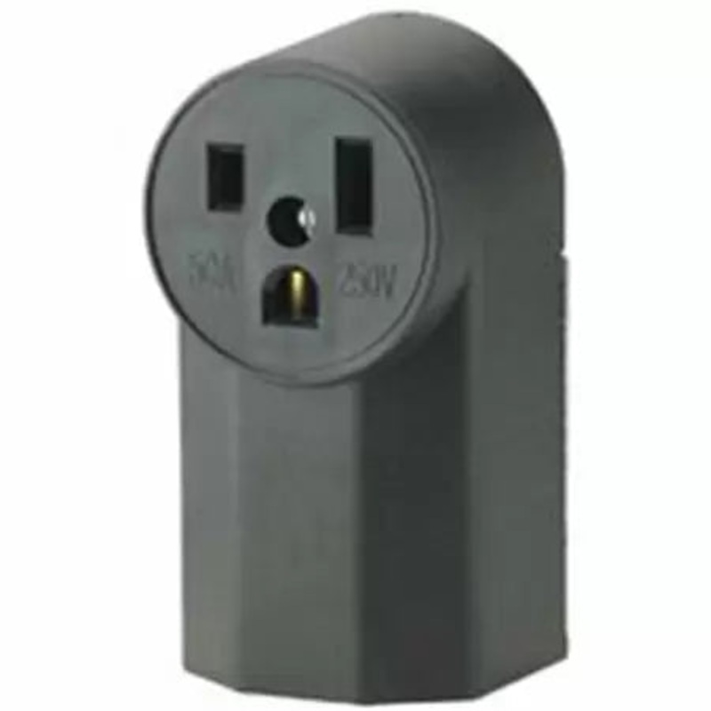 Eaton Cooper Wiring Power Device Receptacle 50A, 250V Black 250V Black ...