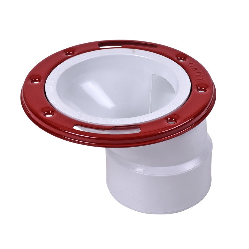 Oatey 3 in. or 4 in. PVC Offset Closet Flange with Metal Ring without ...