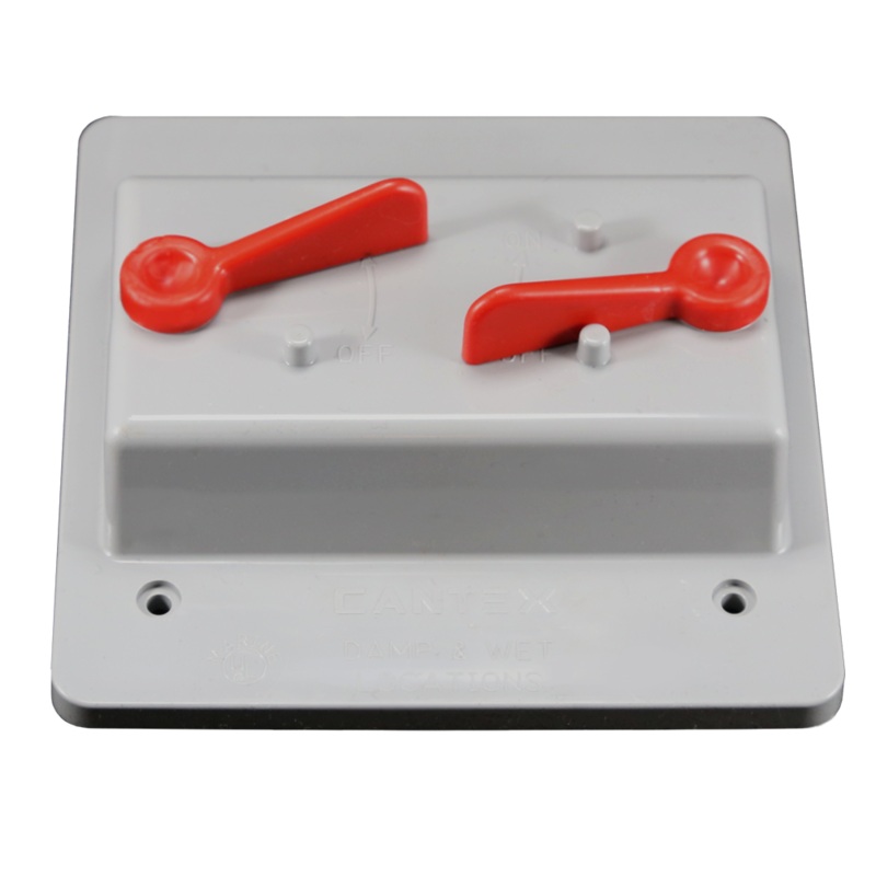 Cantex 2-Gang Weatherproof Toggle Switch Cover - Industrial-Grade Hand ...